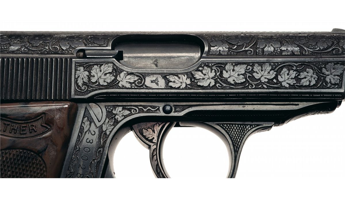Rare Walther Factory Engraved PPK Pistol and Holster with Capture ...