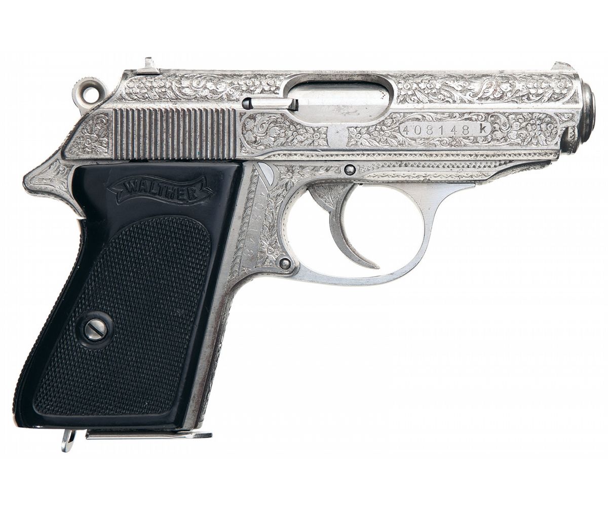 Excellent Wartime Deluxe Factory Engraved Walther PPK Semi-Automatic Pistol
