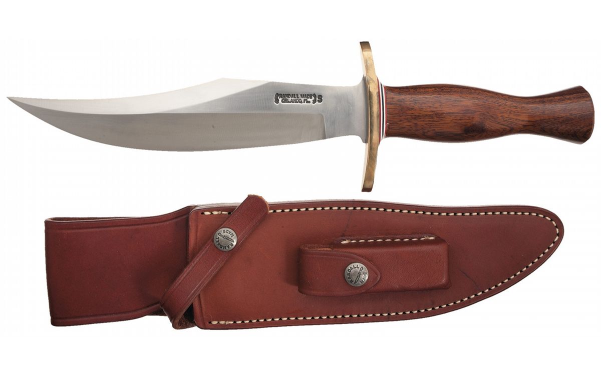 Randall Model 12-8 Bear Bowie Knife with Sheath and Soft Case