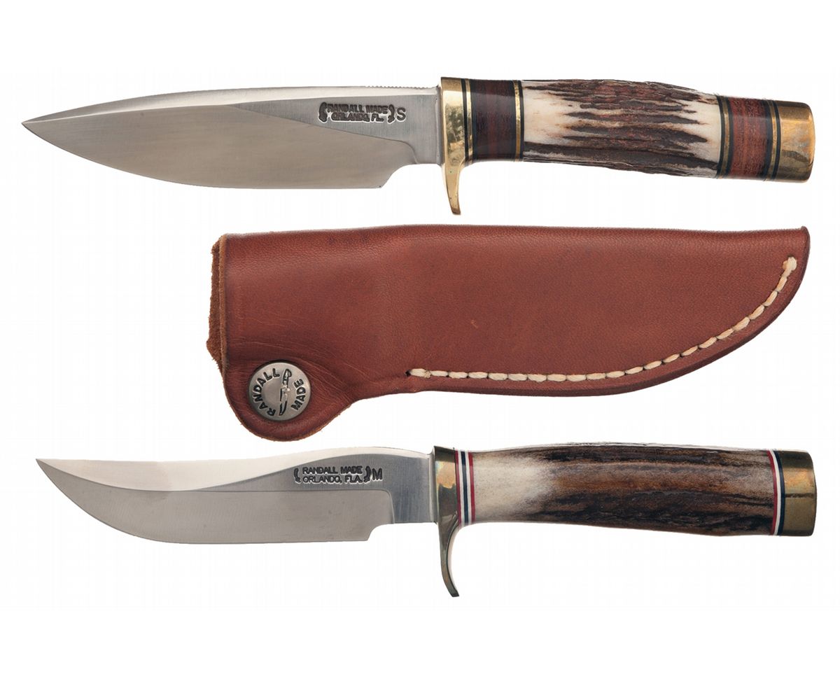Two Randall Stag Handle Miniature Knives