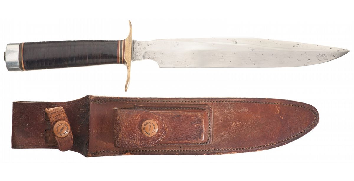 Randall Model One "All-Purpose" Fighting Knife with Heiser Sheath