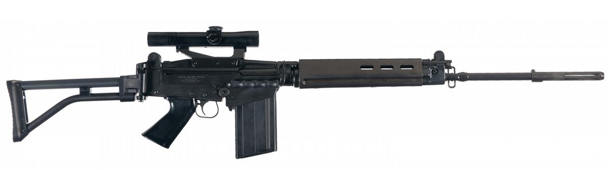 Fabrique Nationale FAL Paratrooper Semi-Automatic Rifle with Scope and ...