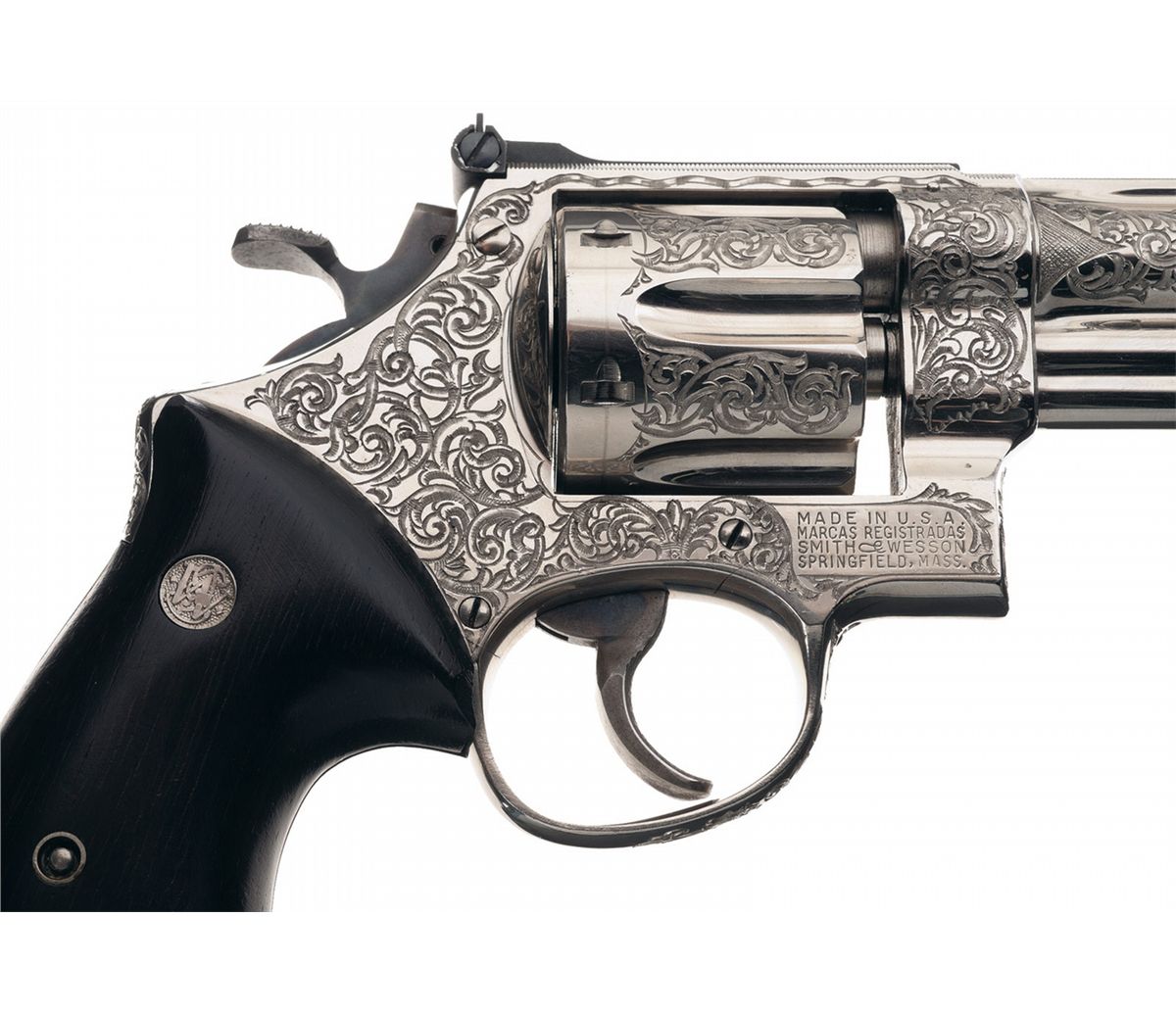 Excellent Factory Engraved Smith & Wesson Pre-Model 27 Double Action ...