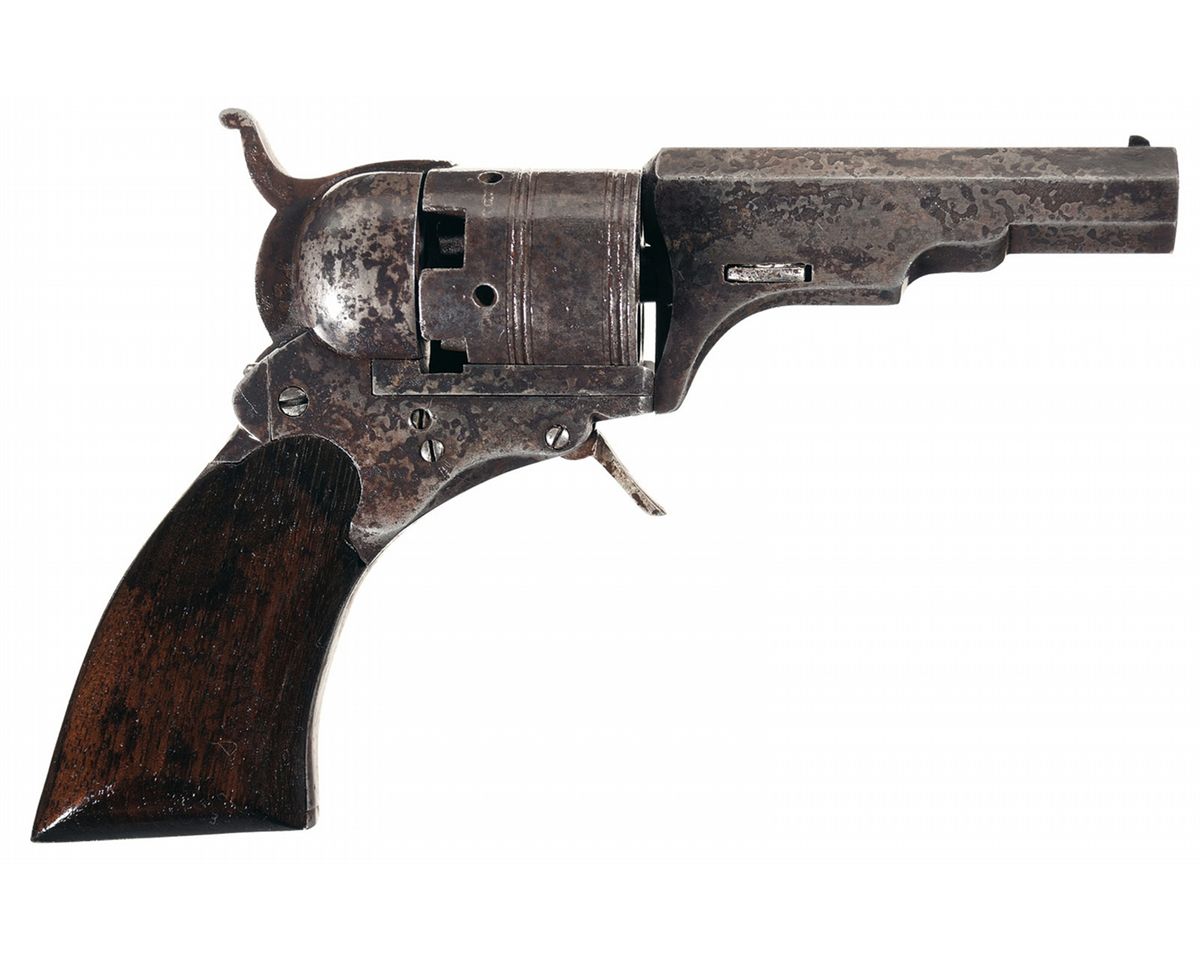 Copy of a Colt Paterson Belt Model Revolver No. 2 with Brass Percussion ...