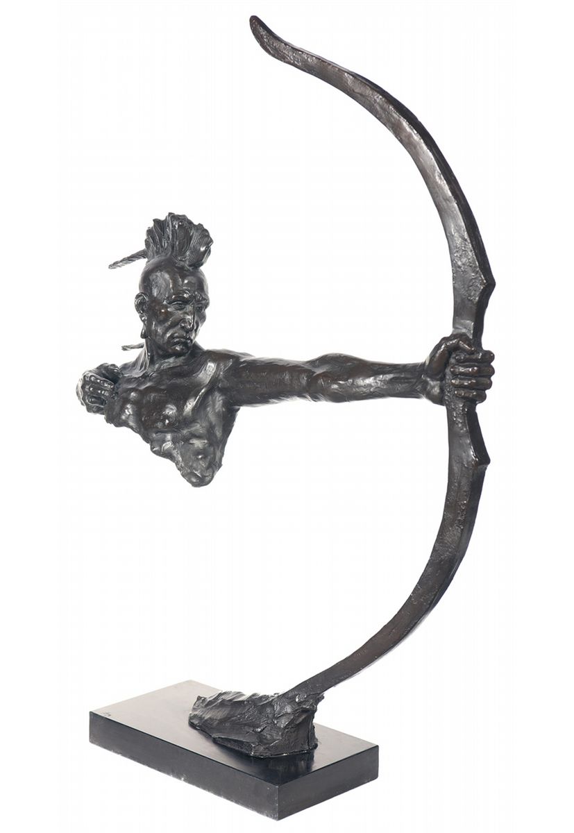 Native American Archer Bronze by Bruno Zach