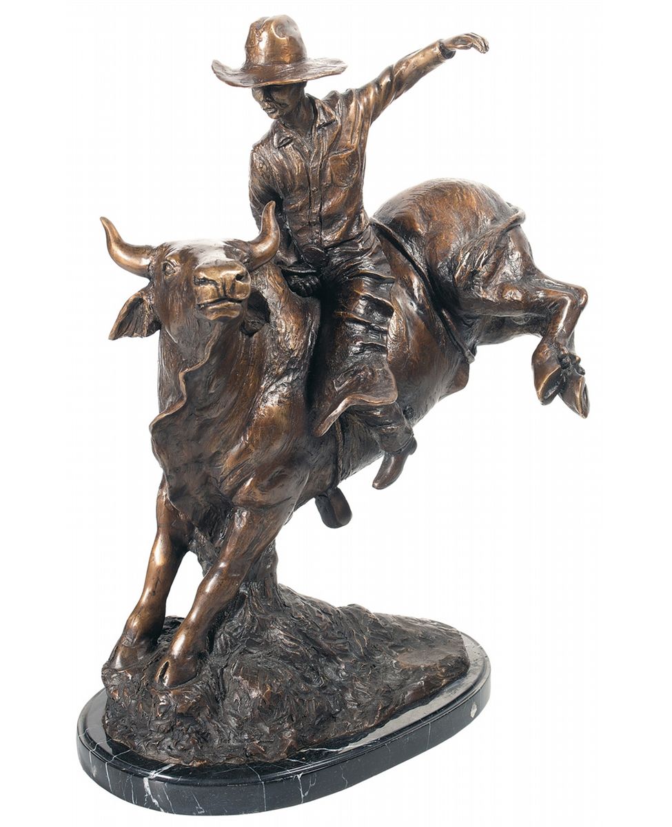 "Bull Rider" Bronze Sculpture by Cyrus Dallin