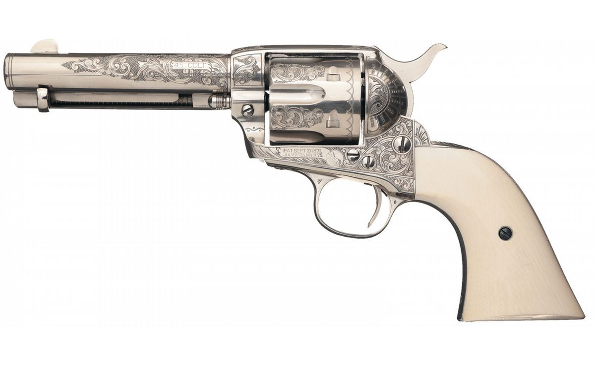 Wolfe Signed Custom Engraved Colt Single Action Army Revolver with ...