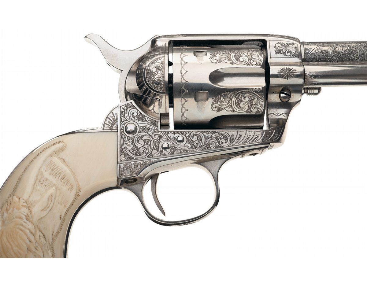 Wolfe Signed Custom Engraved Colt Single Action Army Revolver with ...