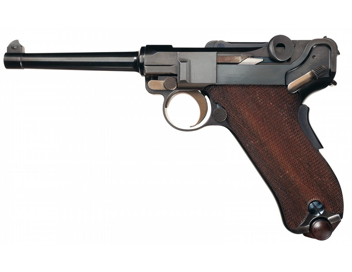 Unique Unmarked Transitional Short Frame Luger Pistol with Reinforced ...