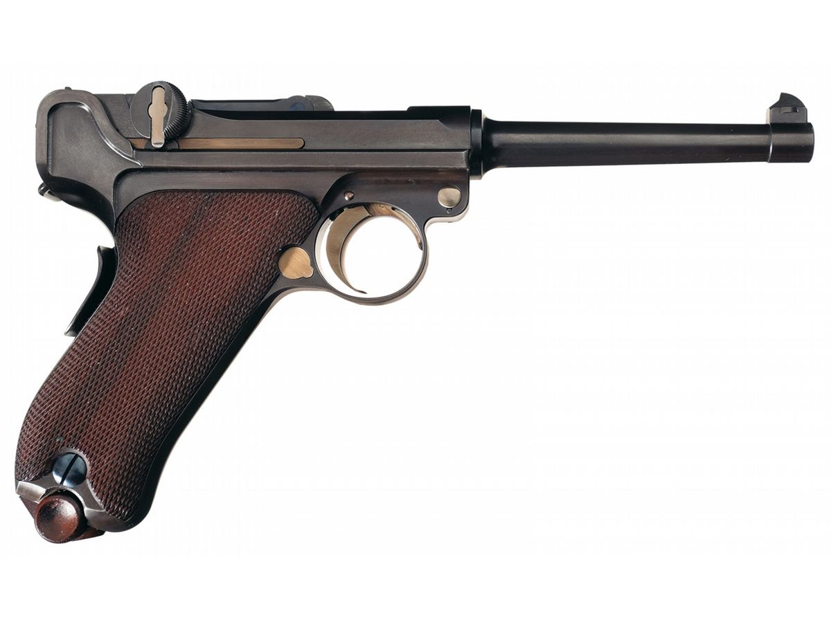 Unique Unmarked Transitional Short Frame Luger Pistol with Reinforced ...