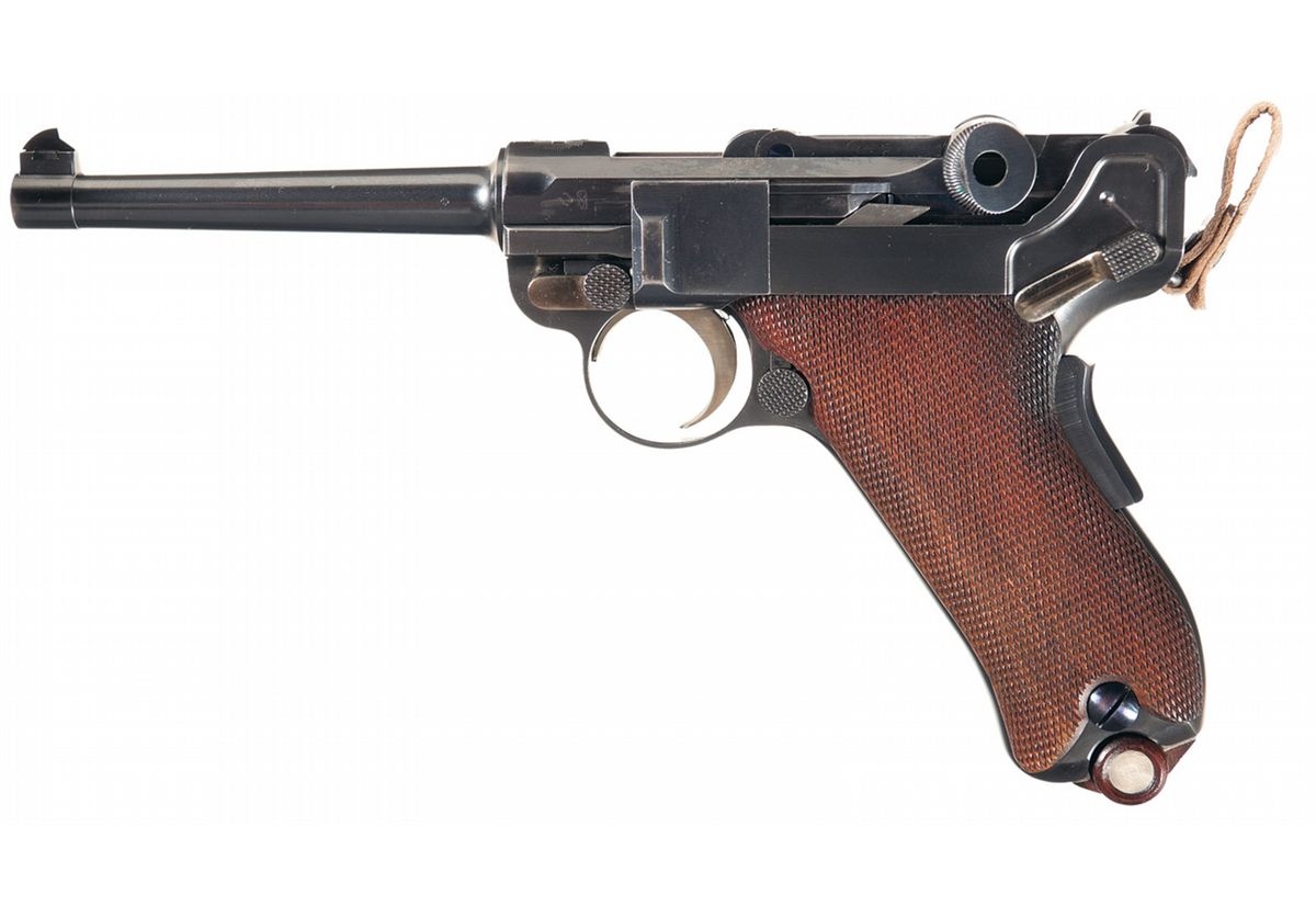 Swiss Model 1900 DWM Commercial Luger Pistol with Swiss Leather Holster