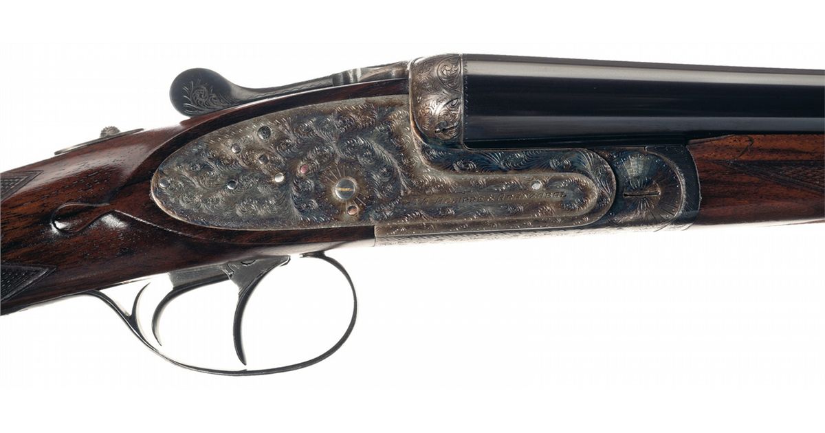 Engraved AYA Side Lock 20 Gauge Double Barrel Shotgun