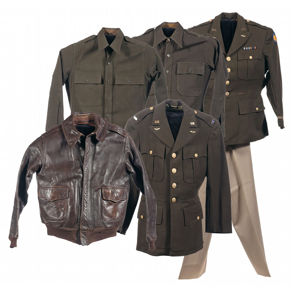 WWII "Booby Trap" Painted USAAF A-2 Flight Jacket and Uniforms