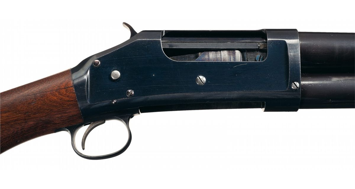 Excellent Winchester Model 1897 Solid Frame Riot Shotgun with Cody Letter