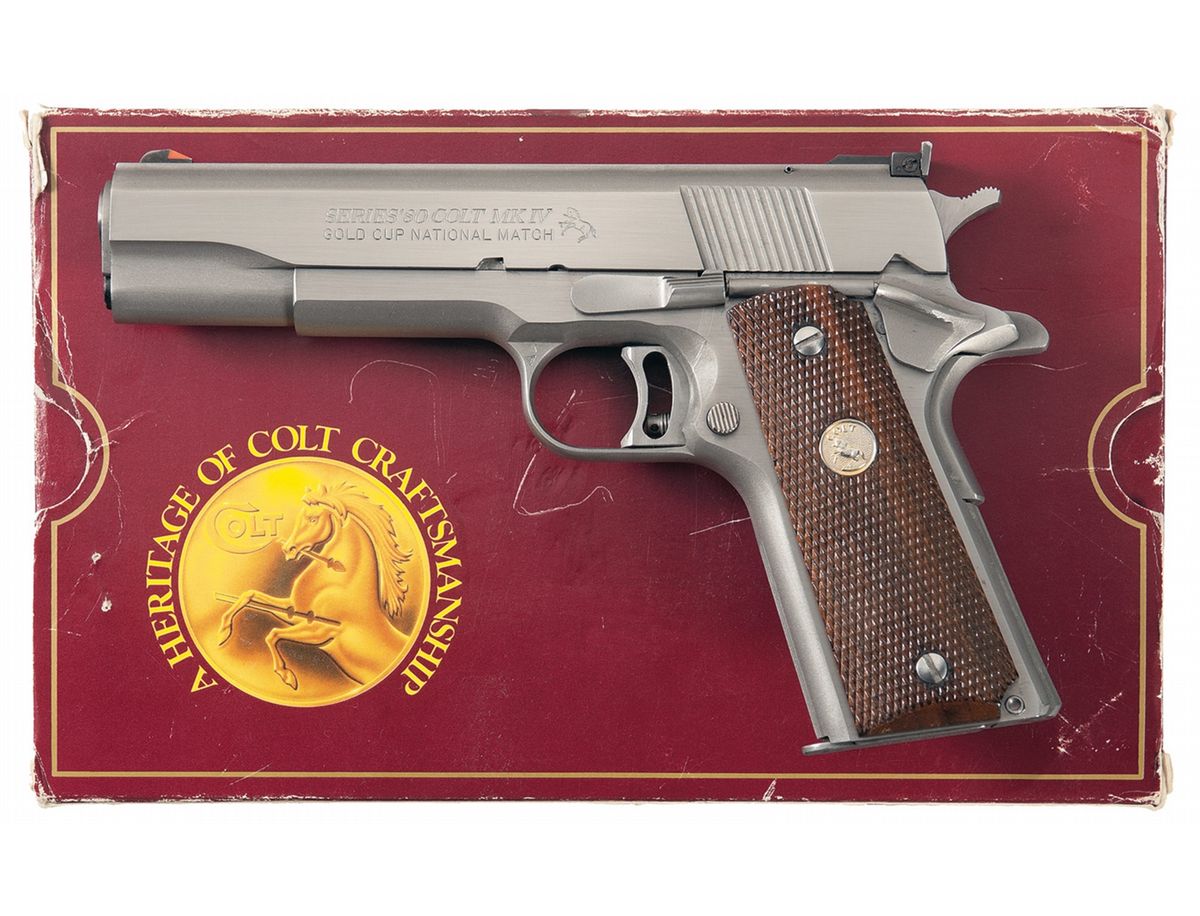 Colt MK IV Series 80 Gold Cup National Match Semi-Automatic Pistol with Box