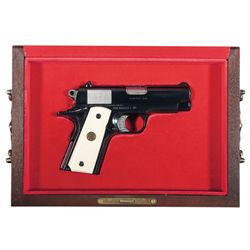 Beautiful Colt Officers ACP Heirloom Edition with Box and Display Case