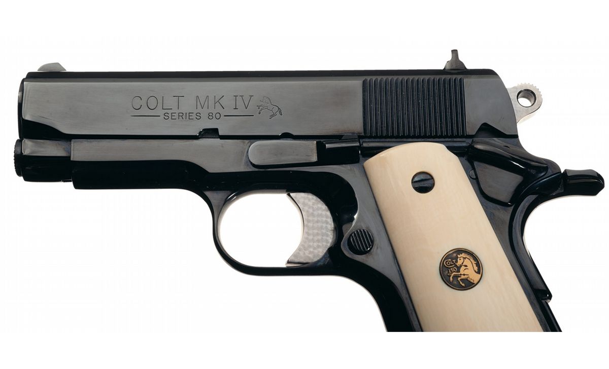 Beautiful Colt Officers ACP Heirloom Edition with Box and Display Case