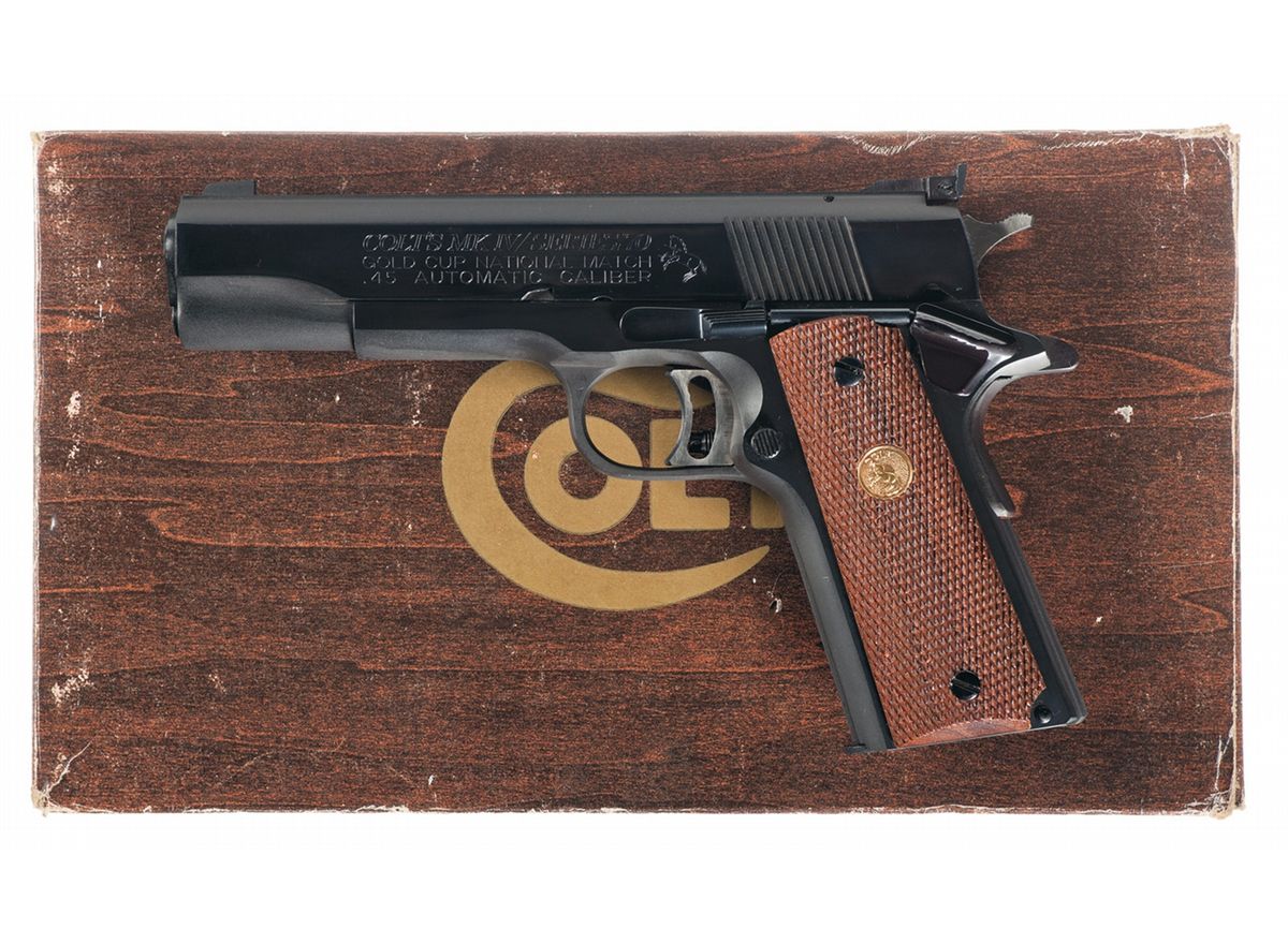 Colt MK IV Series 70 Gold Cup National Match Semi-Automatic Pistol with Box