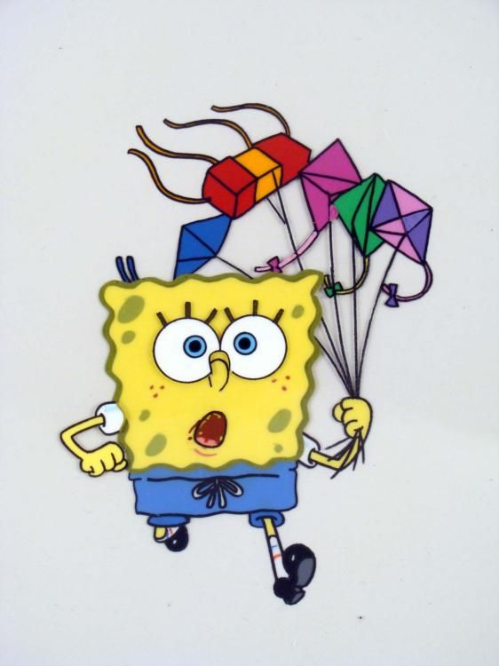 Cel Spongebob Don't Look Back Animation Original Art