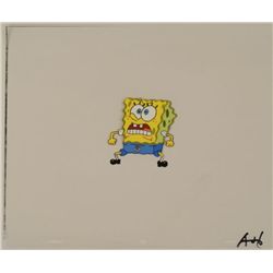 SpongeBob Original Animation Production Art Cel -Crazed