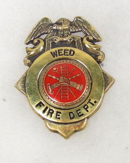 VINTAGE WEEK CALIFORNIA FIRE DEPARTMENT FIREMANS BADGE