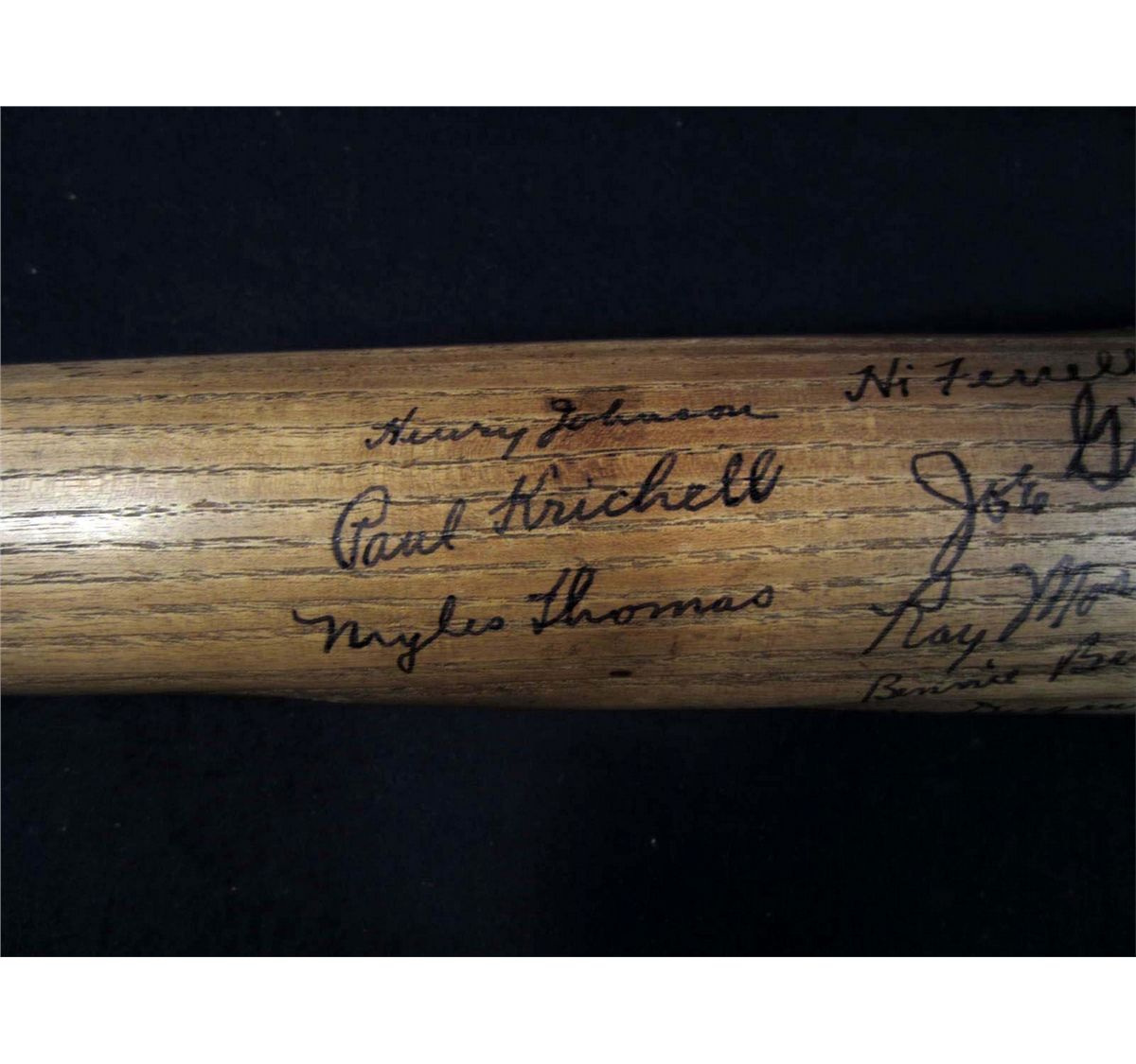 BABE RUTH SIGNED BASEBALL BAT ALONG W/ APPROX. 40 ADDITIONAL SIGNATURES