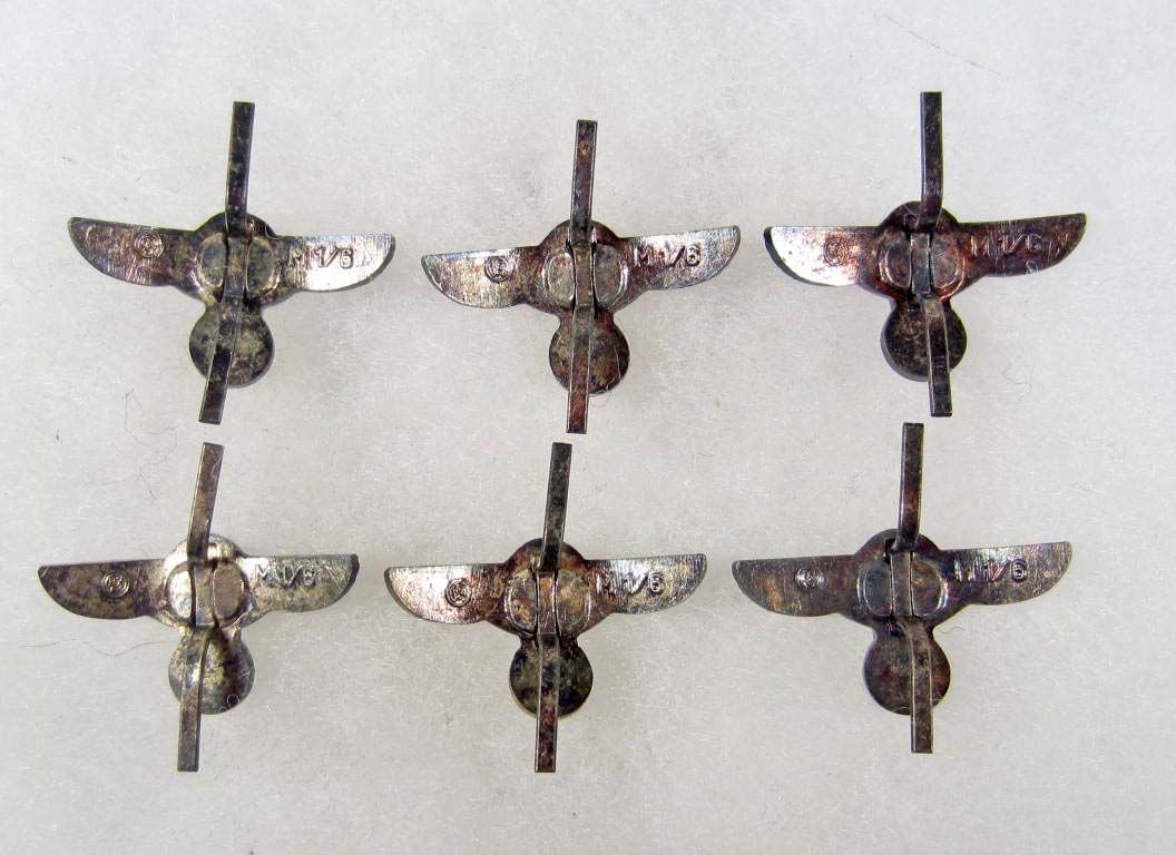 LOT OF 6 GERMAN NAZI WAFFEN SS - SA BROWN SHIRT DAGGER HANDLE EAGLES