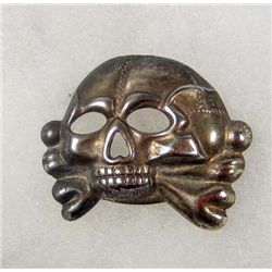 GERMAN NAZI WAFFEN SS OFFICERS VISOR CAP SKULL
