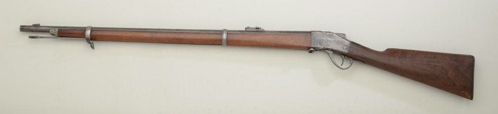 Sharps Borchardt Military rifle, .45-70 cal., 32” barrel, blue finish ...