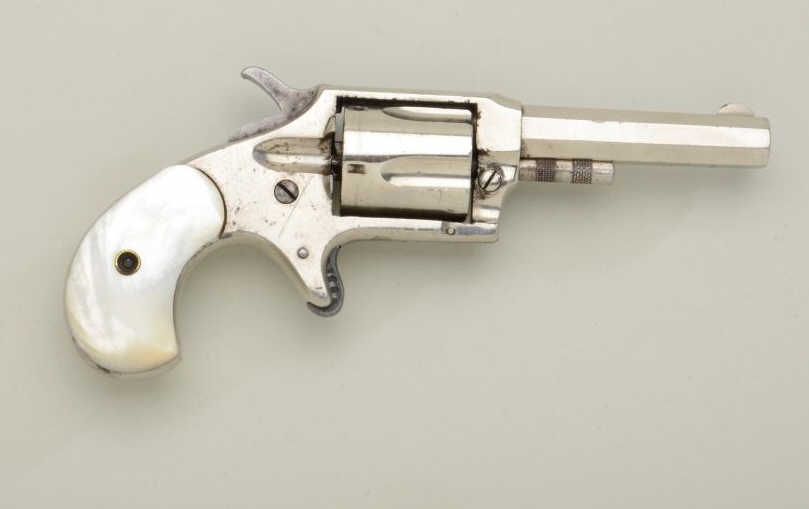 Antique Red Jacket No. 3, .32 cal. rimfire 5-shot revolver, nickel ...