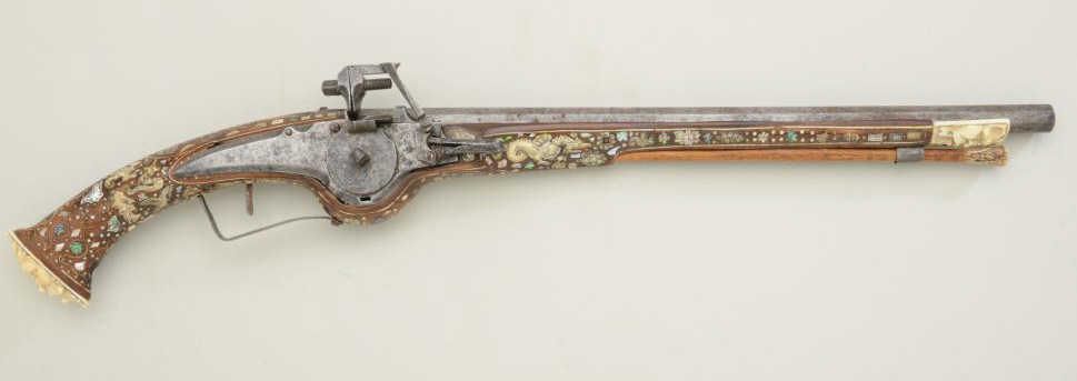 German Wheelock pistol, circa 1600-1650, restocked and finely and ...