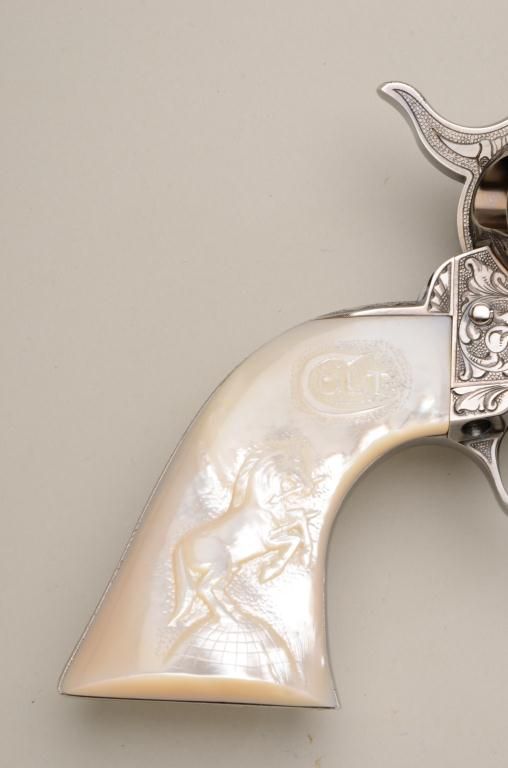 John J. Adams, Sr. engraved Colt SAA revolver, .45 cal., 5-1/2” barrel ...