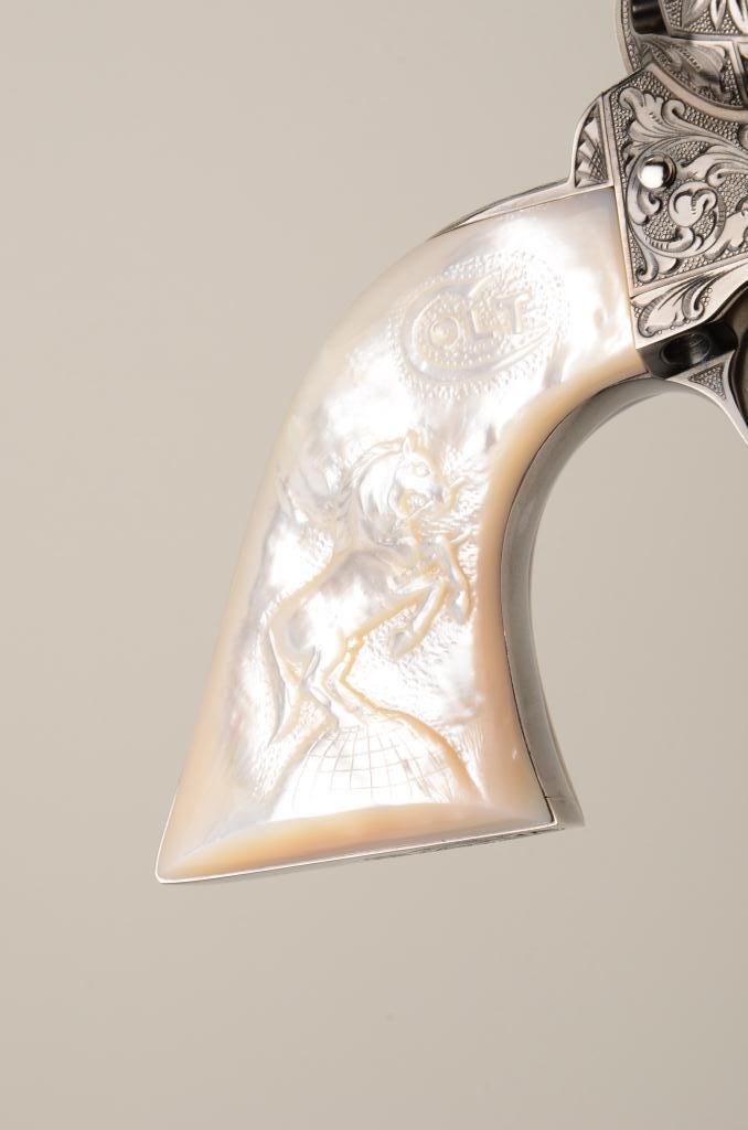 John J. Adams, Sr. engraved Colt SAA revolver, .45 cal., 5-1/2” barrel ...