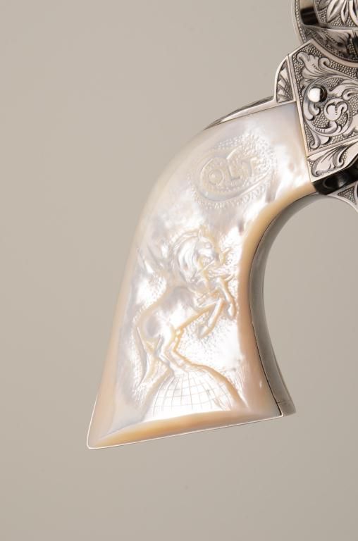 John J. Adams, Sr. engraved Colt SAA revolver, .45 cal., 5-1/2” barrel ...