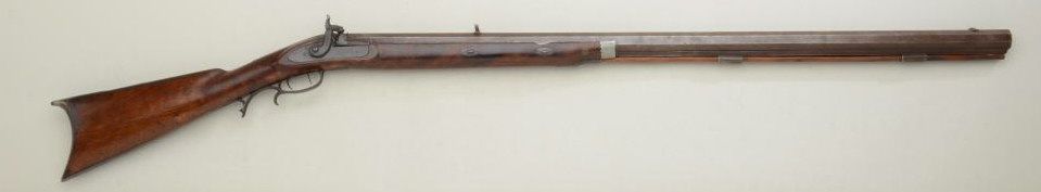 Heavy barrel half-stock percussion Plains rifle by T. J. Albright ...