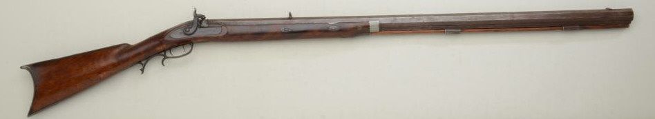 Heavy barrel half-stock percussion Plains rifle by T. J. Albright ...
