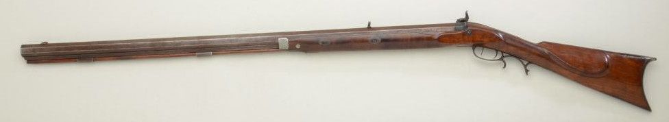 Heavy barrel half-stock percussion Plains rifle by T. J. Albright ...