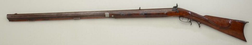 Heavy barrel half-stock percussion Plains rifle by T. J. Albright ...
