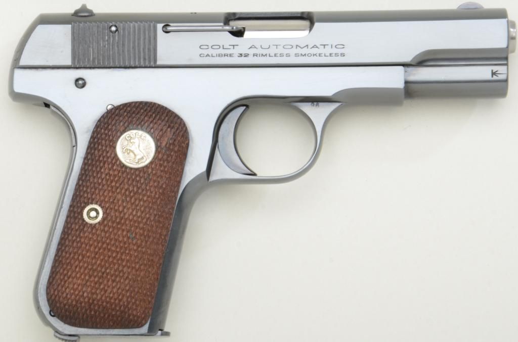 Colt Model 1903 semi-auto pistol, .32 cal., 3-3/4” barrel, blue finish ...