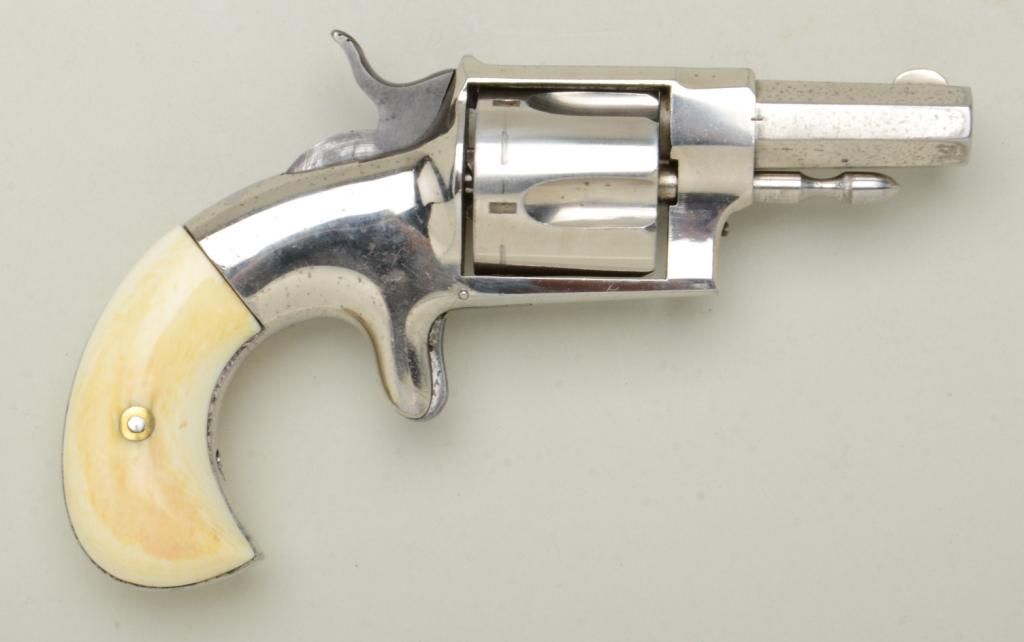 Hopkins & Allen XL No. 4 .38 cal. rimfire revolver, 2" octagon barrel ...