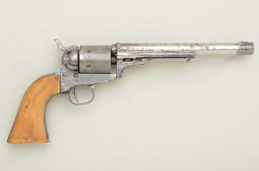 Colt Model 1871-72 Open Top revolver, .44 cal., 7-1/2” barrel, nickel ...