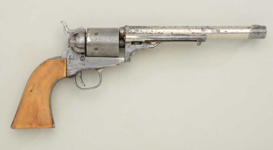 Colt Model 1871-72 Open Top revolver, .44 cal., 7-1/2” barrel, nickel ...