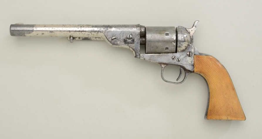 Colt Model 1871-72 Open Top revolver, .44 cal., 7-1/2” barrel, nickel ...