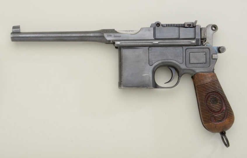 Mauser Broomhandle "Big Red 9" 9mm semi-automatic pistol, with original ...