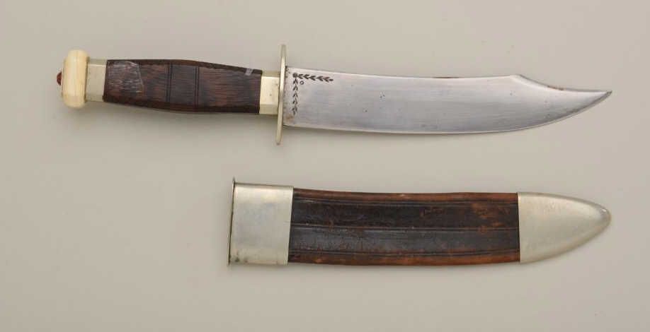 Unusual American clip point Bowie knife, circa 1835-1860, showing 7-1/2 ...