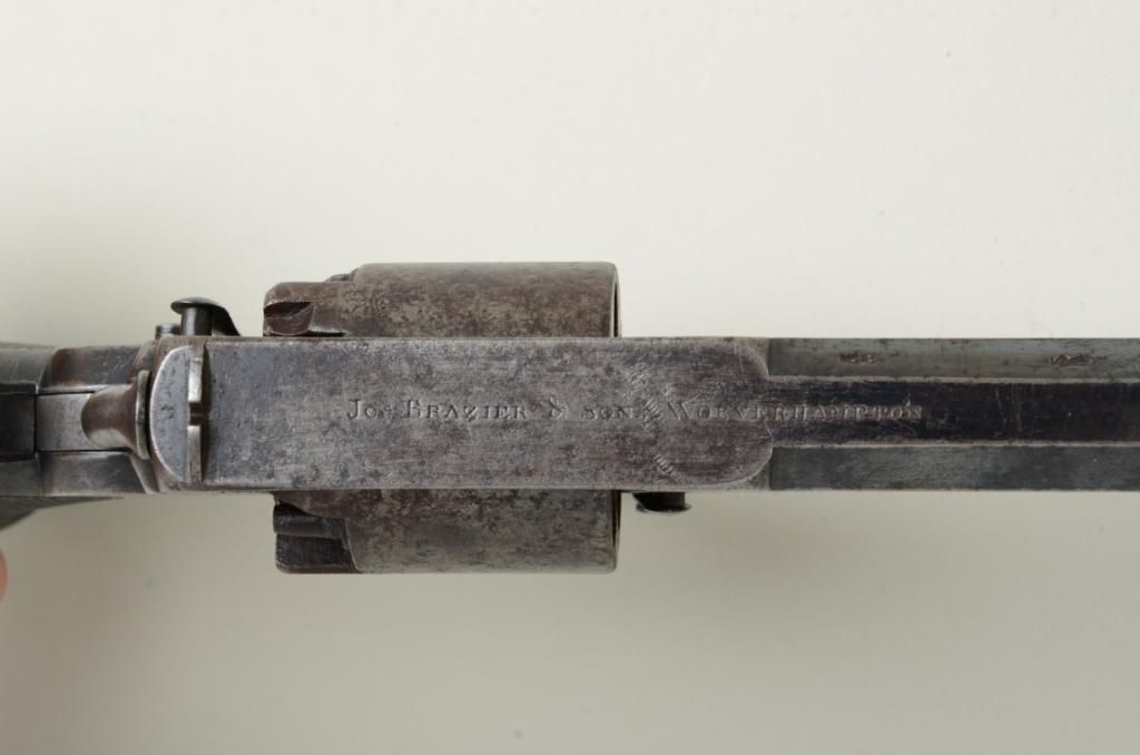 Cased Adams DA percussion revolver, .455 cal. 6-1/2” octagon barrel ...