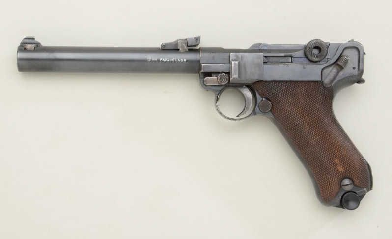 Custom Bull Barrel Luger built on special order for famous Luger dealer ...