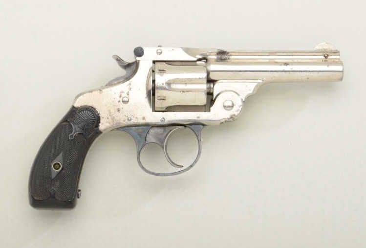 Scarce Marlin Model 1887 .38 cal. DA revolver, nickel finish, hard ...