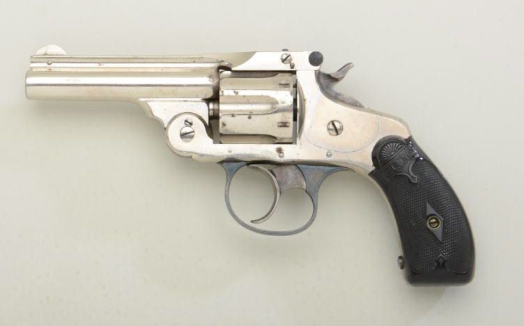 Scarce Marlin Model 1887 .38 cal. DA revolver, nickel finish, hard ...