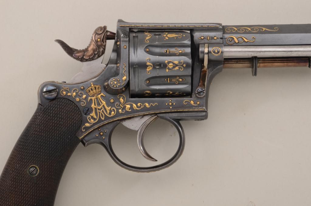 High art decorated Royal European revolver on Gasser design, 11 mm cal ...